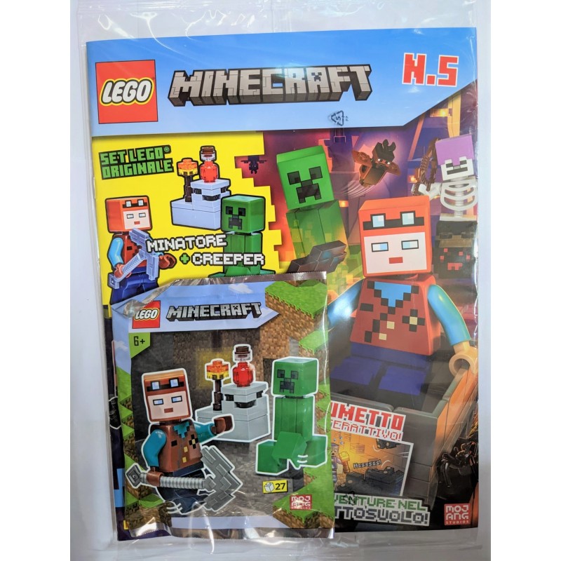 LEGO MINECRAFT RIVISTA MAGAZINE NR.5 IN ITALIANO + POLYBAG ESCLUSIVA ...