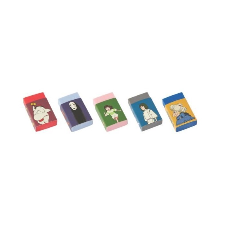 STUDIO GHIBLI - SPIRITED AWAY - LA CITTA' INCANTATA 5 GOMME - ERASERS SET