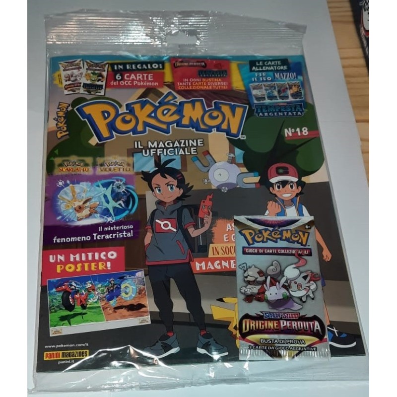 POKEMON MAGAZINE NR 18 RIVISTA + 6 CARTE DEL GCC ORIGINE PERDUTA 7 ...
