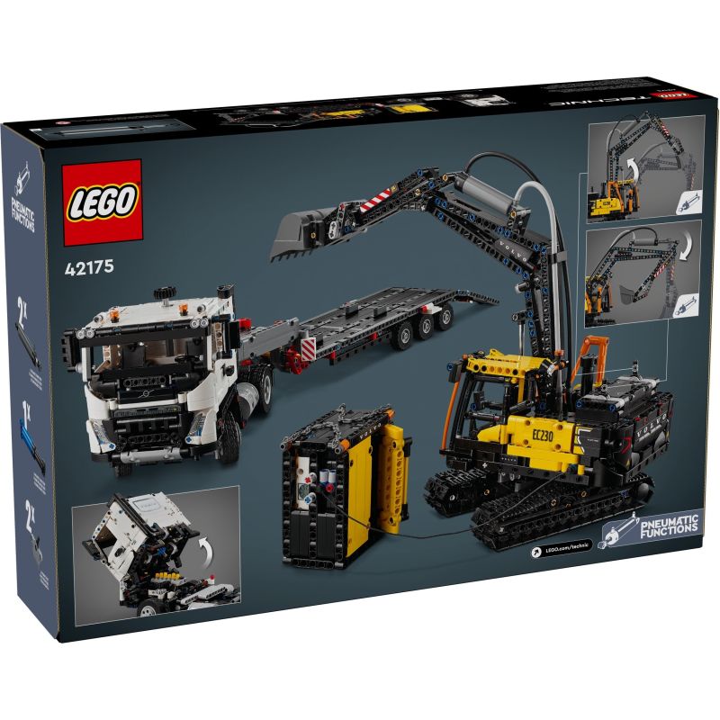 LEGO 42175 TECHNIC AUTOCARRO VOLVO FMX ED ESCAVATORE ELETTRICO EC230 ...