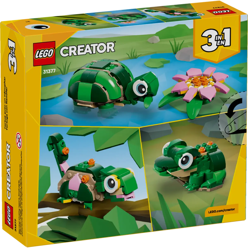 LEGO 31377 CREATOR TARTARUGA CON FIORE DI NINFEA GENNAIO 2026 2027
